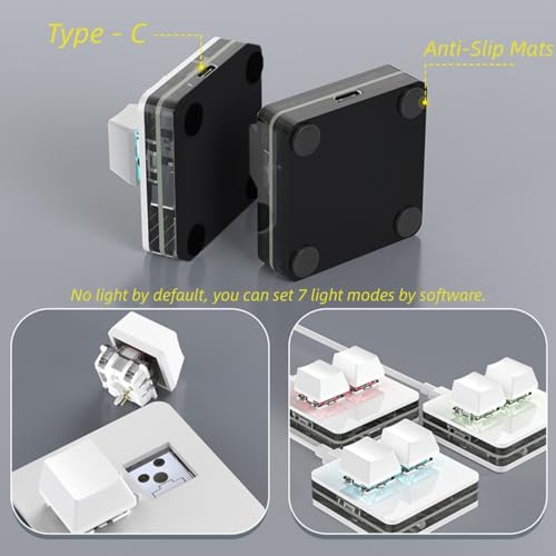 2 Key Copy Paste Keyboard Osu Keypad One Handed Backlit Mini Usb