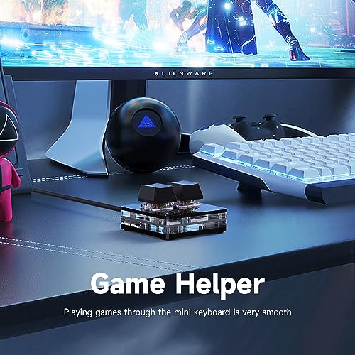 2-Key Copy Paste Keyboard, OSU Keypad - One-Handed Backlit Mini USB Mechanical Gaming Keyboard