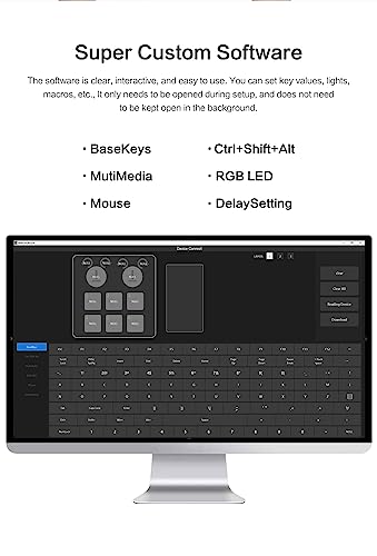 6 Key 2 Knob Programmable Macro Keyboard - Wired/Bluetooth/2.4G, 400mAh, RGB Hot-Swap for Gaming ...