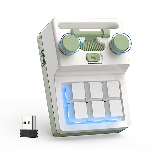 6 Key 2 Knob Programmable Macro Keyboard - Wired/Bluetooth/2.4G, 400mAh ...