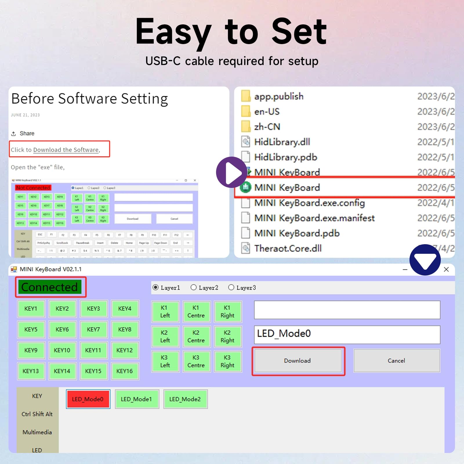 6 Key USB-C Macro Programmable Keyboard - OSU Mechanical with Knobs ...
