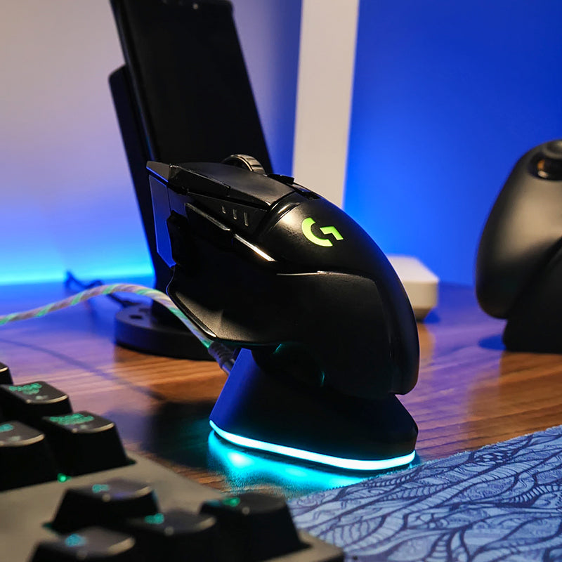 RGB Wireless Charger Charging Stand for Logitech Mouse and Razer Mouse