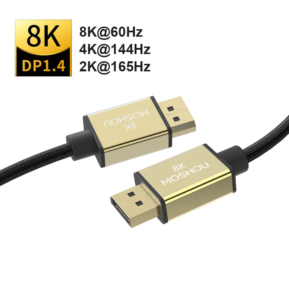 8K 60Hz DP 1.4 Cables - DisplayPort to DP Cable for High-Resolution ...